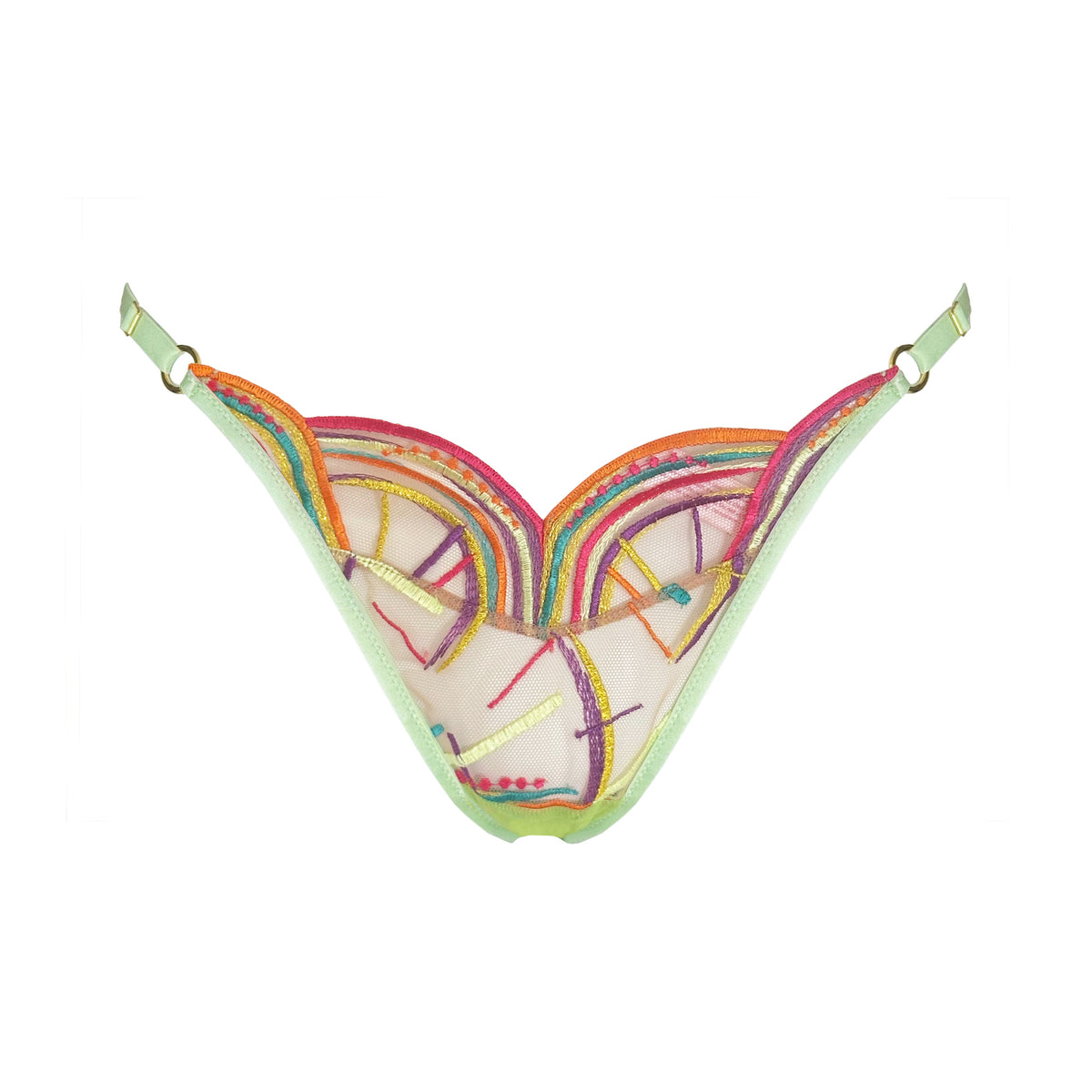 Women Lime Green Lingerie | Thong Underwear | Somewhere Never